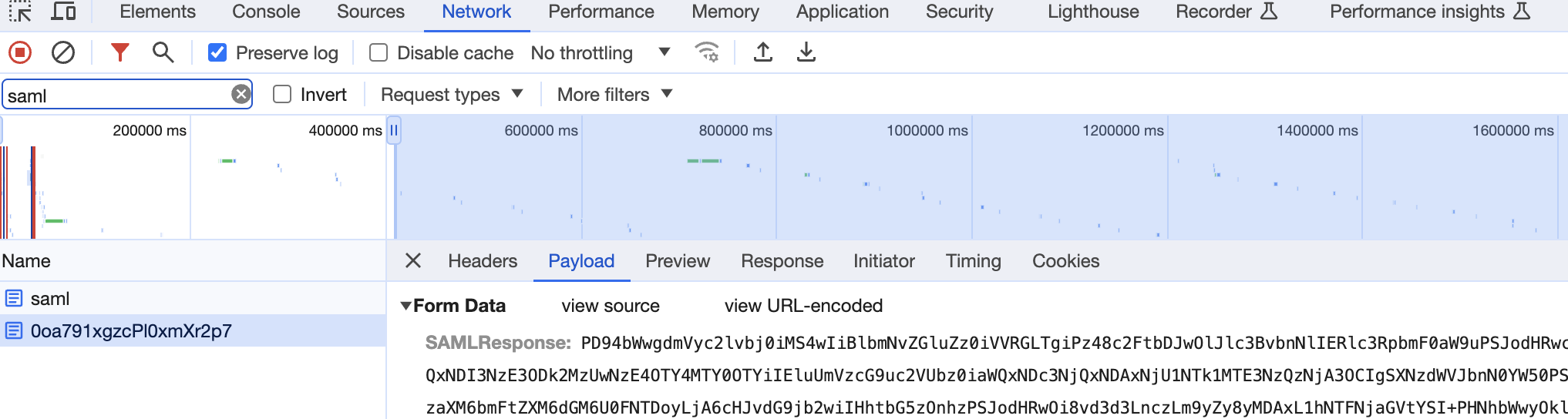 How to get SAML request/response data if SAML tracer extension is not allowed in the organization?