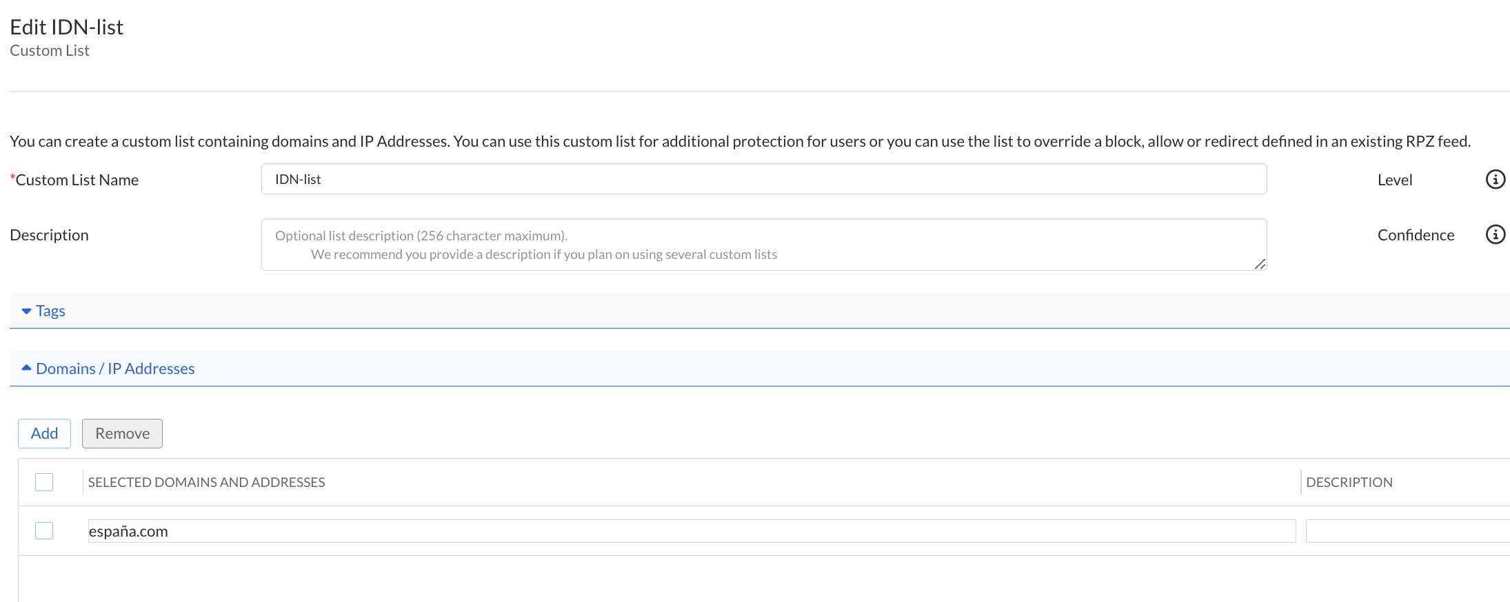 Is it possible to add domains in Infoblox Threat Defense custom lists ...