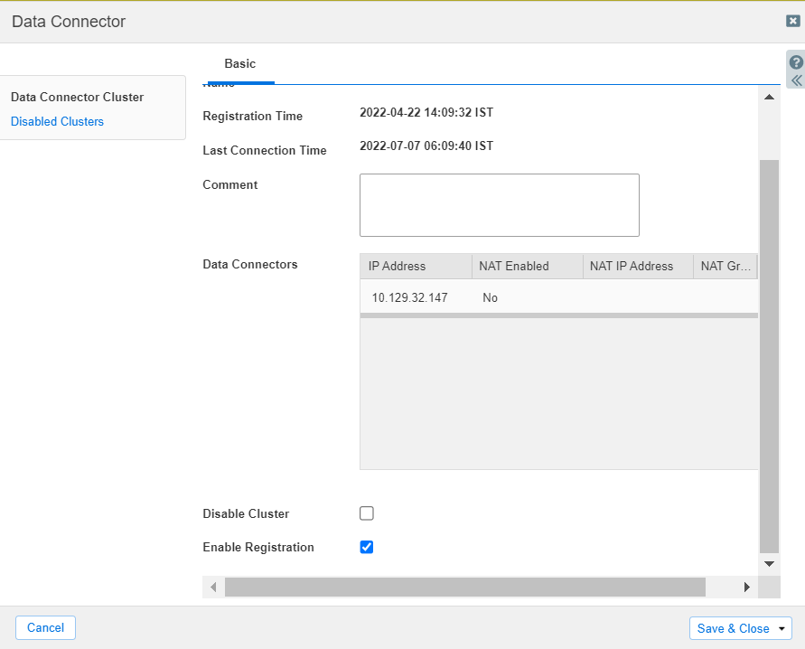 Steps to configure Data Connector when source is Infoblox Cloud/NIOS and destination is NIOS ...